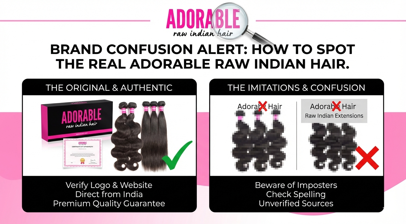 Brand Confusion Alert: How to Spot Authentic Adorable Raw Indian Hair