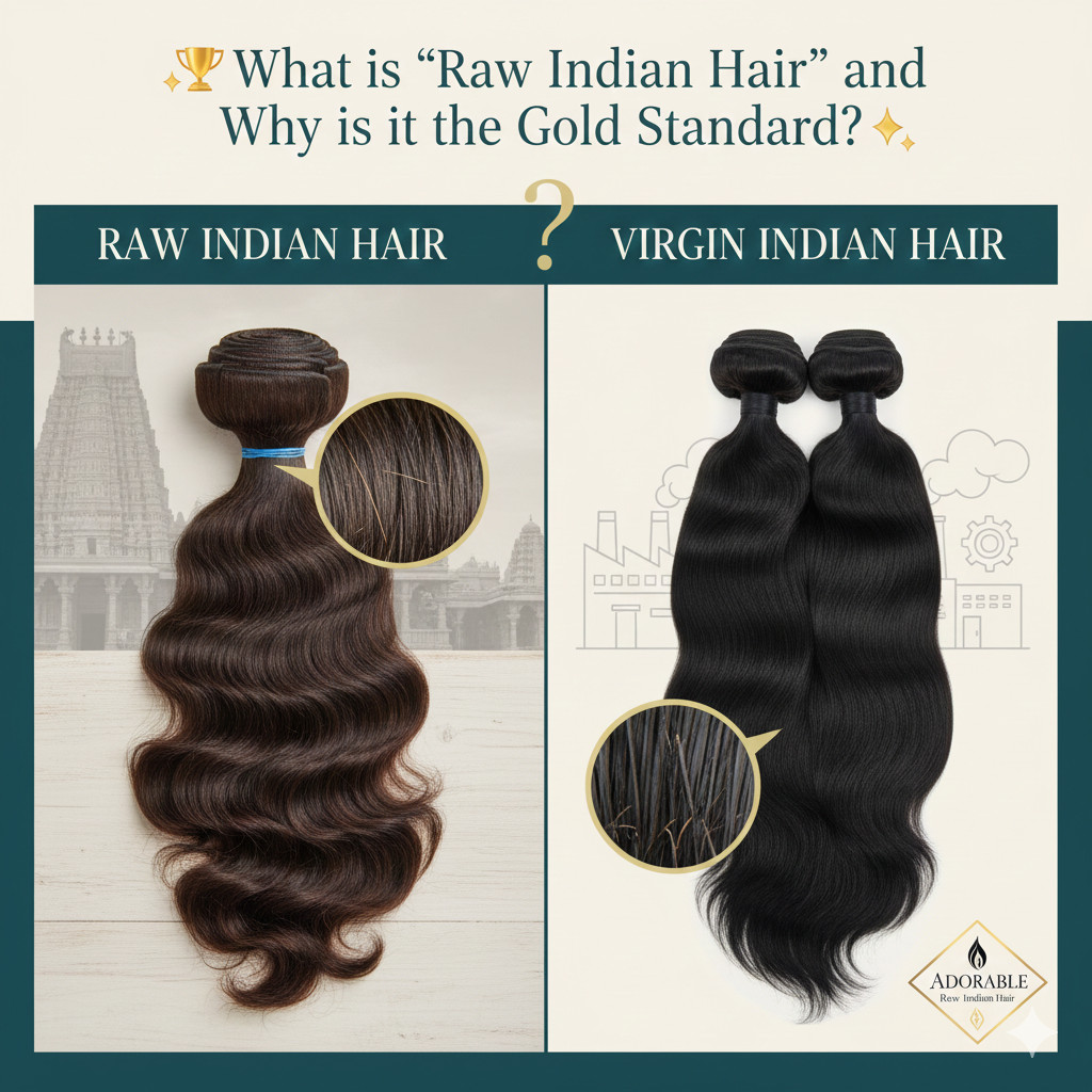 🏆 What is 'Raw Indian Hair' and Why is it the Gold Standard? – Adorable ...
